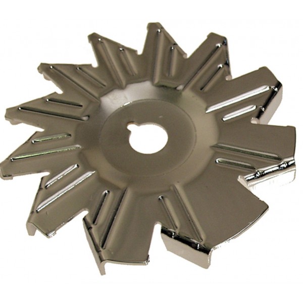 ALTERNATOR PULLEY AND FAN CHEVY FORD HOT ROD - CHROME "SPECIAL"